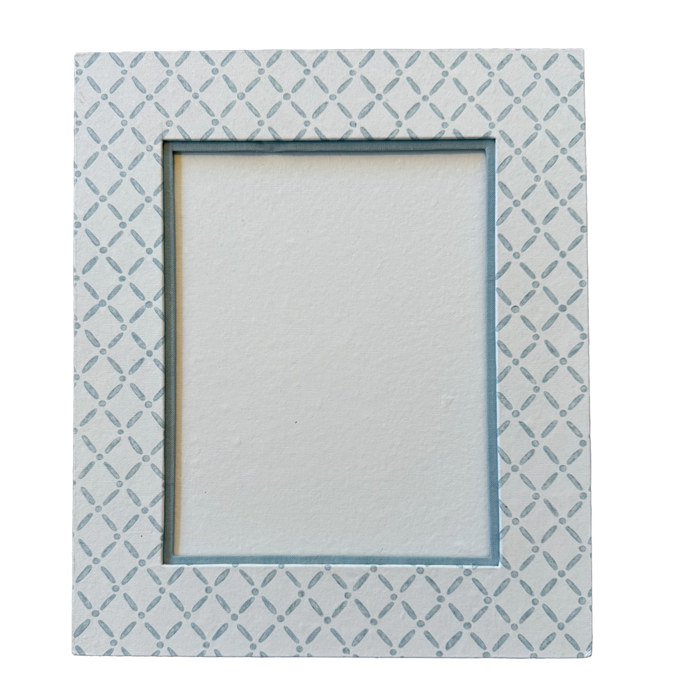 8x10 Block Print Frame - Croix Blue