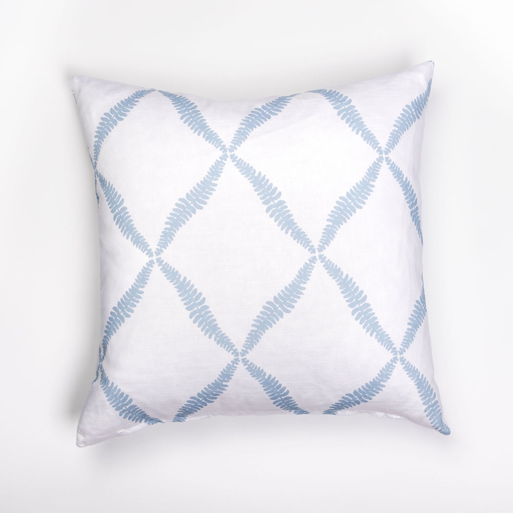 20x20" Pillow Cover - Fern Trellis, Soft Blue
