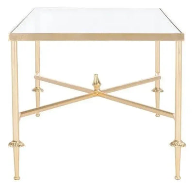 Devi Glass Coffee Table in Gold