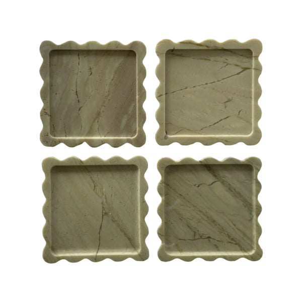 Marble Box Coaster Set in Matcha