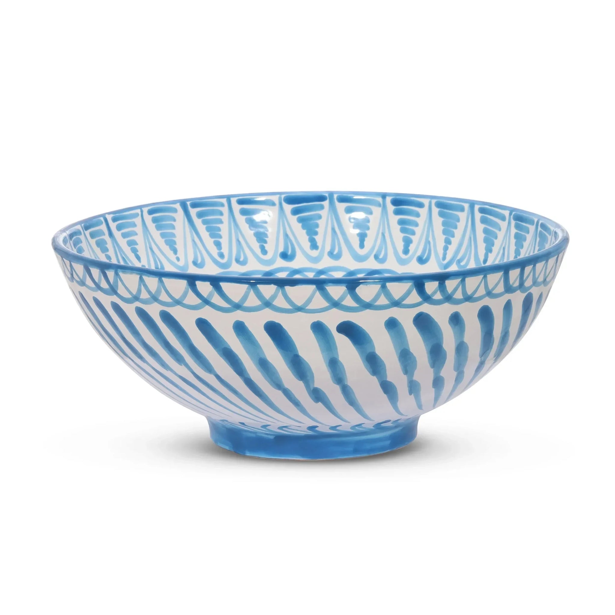 Large bowl with hand painted designs