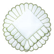 Studio Collection Pippa Linen Placemat in White and Green (Set of 4)