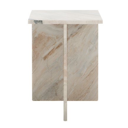 Udo Marble Accent Table in Brown and Gray